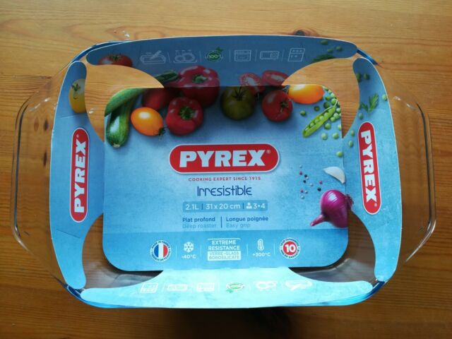 Πυράντοχο Γυάλινο Ταψί Ορθογώνιο Pyrex 31×20εκ Irresistible | Kerkyra ...